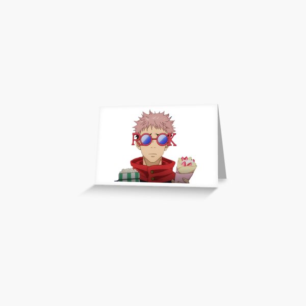 "Yuji Itadori ROOK glasses Jujutsu Kaisen" Greeting Card by Solei5 ...