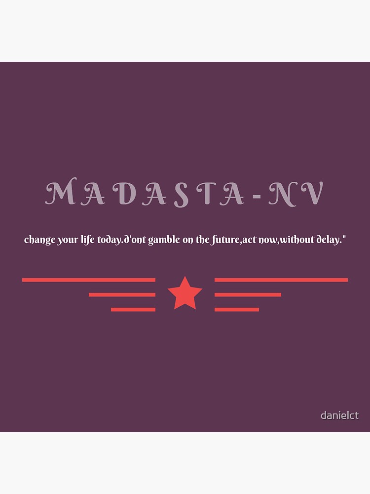"t-shirts,clotes,accesories with madasta-nv new design" Sticker for ...