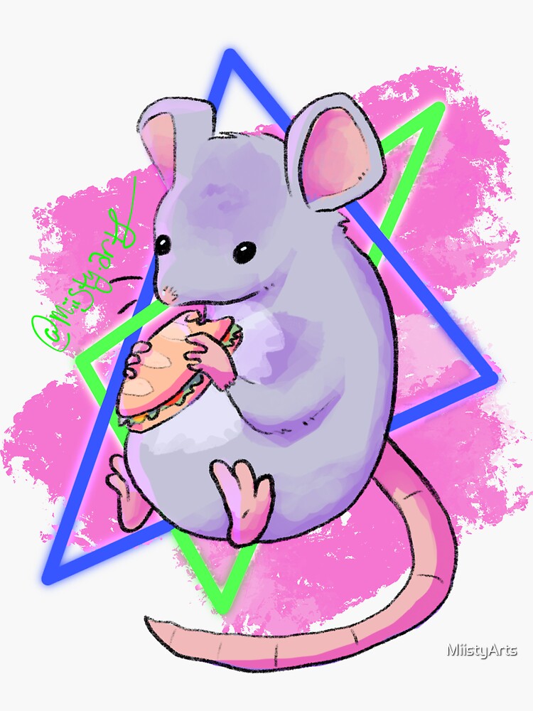 "Sandwich Rat" Sticker for Sale by MiistyArts | Redbubble