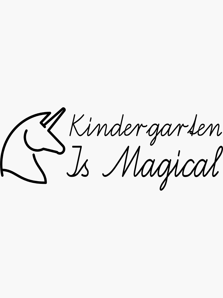 "Kindergarten is Magical" Sticker for Sale by moha34 | Redbubble