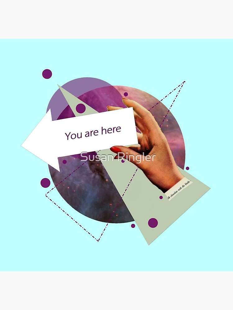 "You are here" Sticker for Sale by colorspinner | Redbubble