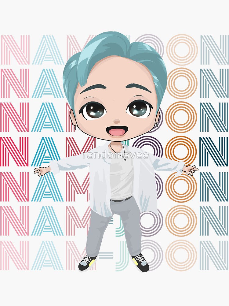 "BTS Namjoon dynamite cartoon chibi RM Rap Moster" Sticker for Sale by ...