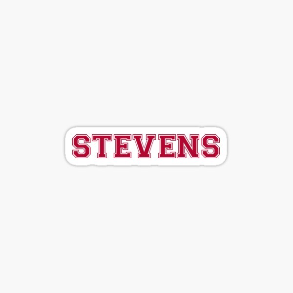 "Stevens Varsity Letters" Sticker for Sale by collegedeck | Redbubble