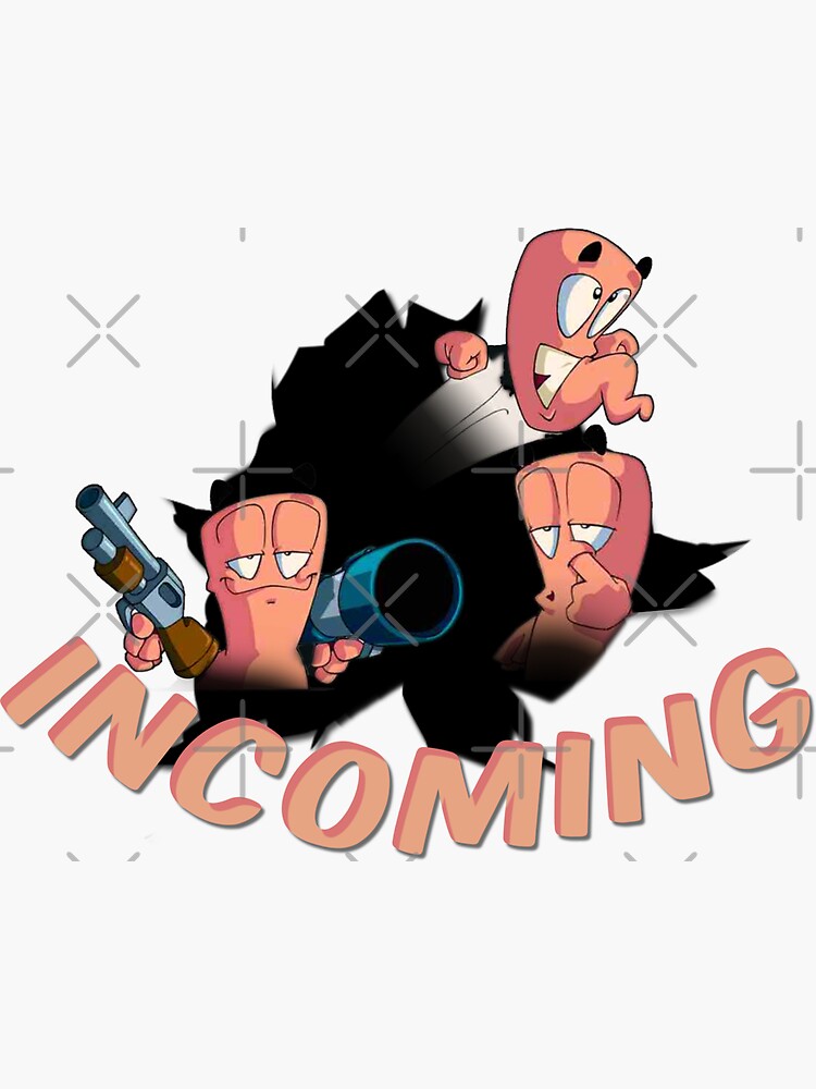 "incoming worms" Sticker for Sale by yinon-h | Redbubble