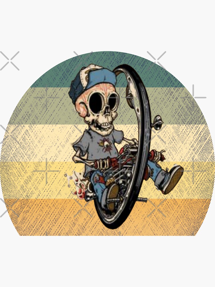 "Zombie Bicycle-Aesthetic Apocalypse Survival Essentials-1" Sticker by ...