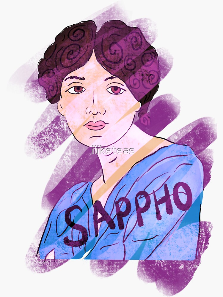 "Sappho Greek statue illustration" Sticker by iliketeas | Redbubble