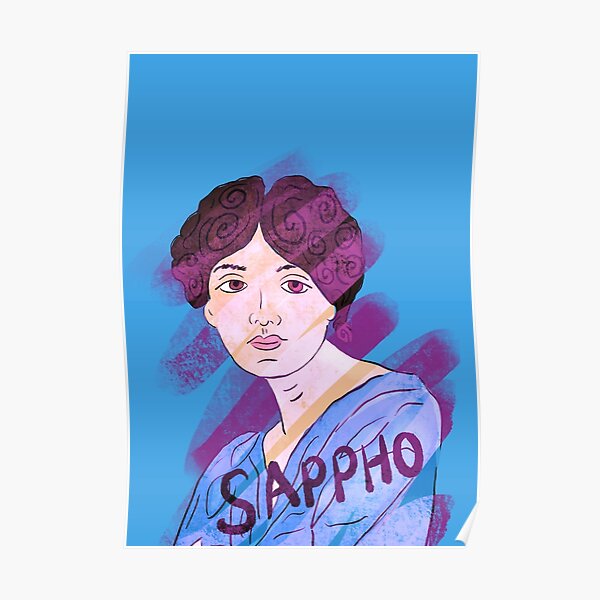 "Sappho Greek statue illustration" Poster by iliketeas | Redbubble