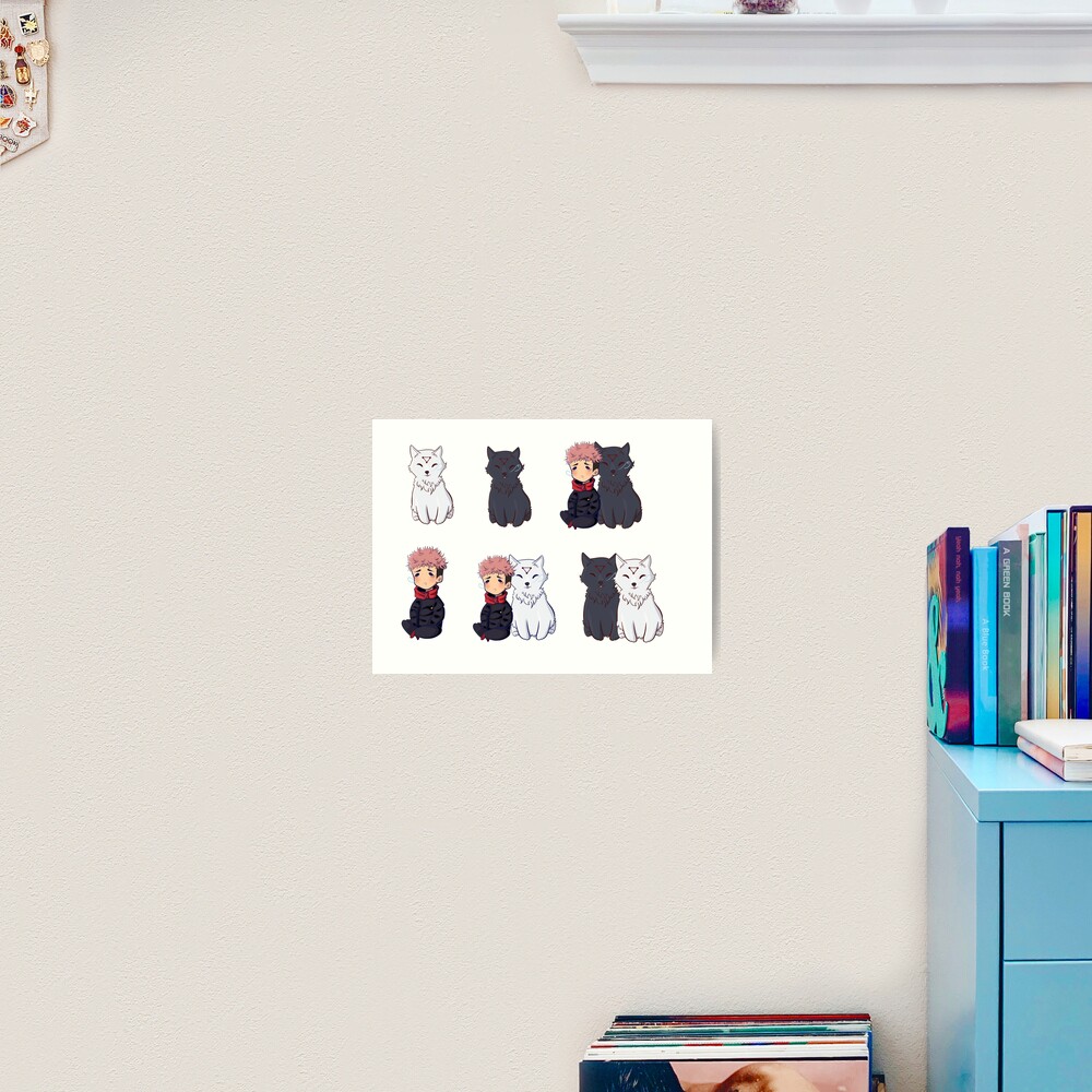 "Jujutsu Kaisen - Yuji & Divine Dogs" Art Print by Iljira | Redbubble