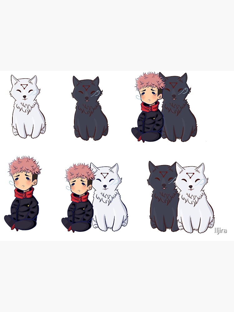 "Jujutsu Kaisen - Yuji & Divine Dogs" Art Print by Iljira | Redbubble