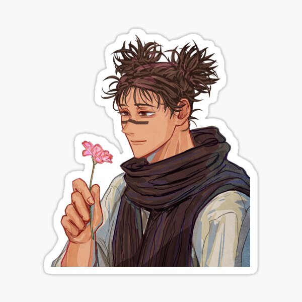 "choso holding flower" Sticker for Sale by coreygfu | Redbubble