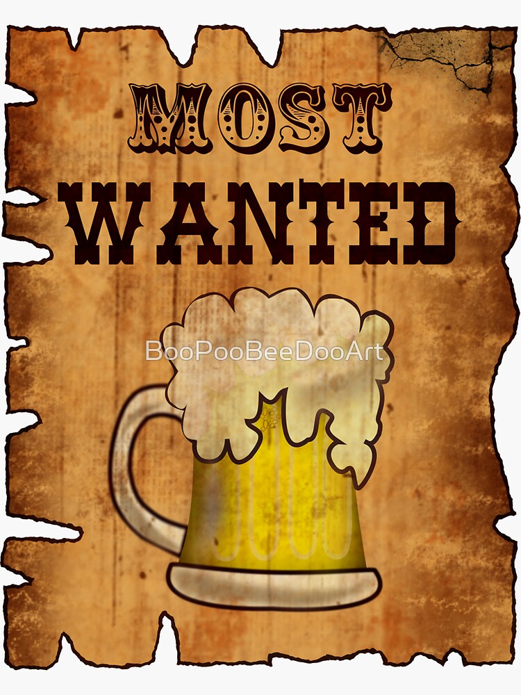 "Most wanted" Sticker by BooPooBeeDooArt | Redbubble