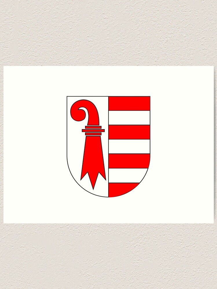 "Jura Wappen Swiss Canton Coat of Arms Shield" Art Print by ...
