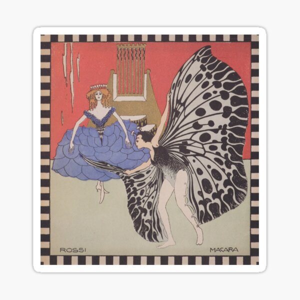 "The Dancers Rossi and Macara - Koloman Moser" Sticker for Sale by ...