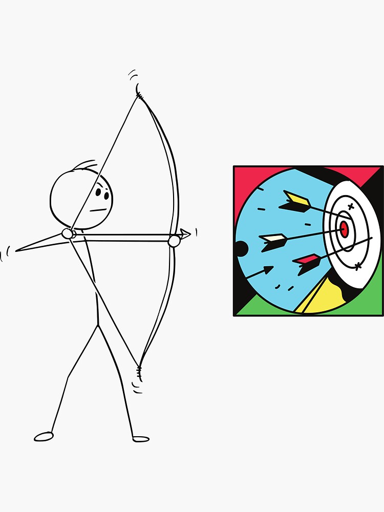"Archery comic" Sticker by IRYNASushi | Redbubble