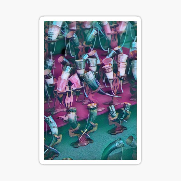 "Horns" Sticker by M3ssam | Redbubble