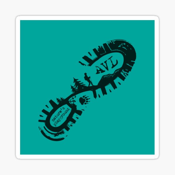 "AVL Hiking Merch - Asheville, NC #24" Sticker for Sale by avlmerch ...