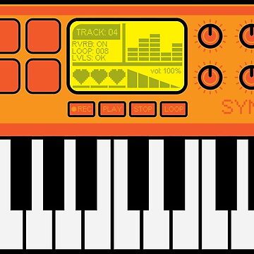 "Synth Midi Controller - Orange" Sticker for Sale by bl0r | Redbubble