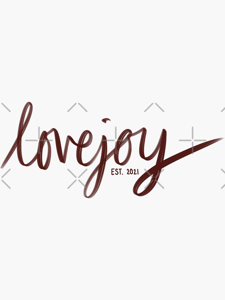 "lovejoy " Sticker by oliviaclayx | Redbubble