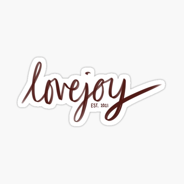 "lovejoy " Sticker by oliviaclayx | Redbubble