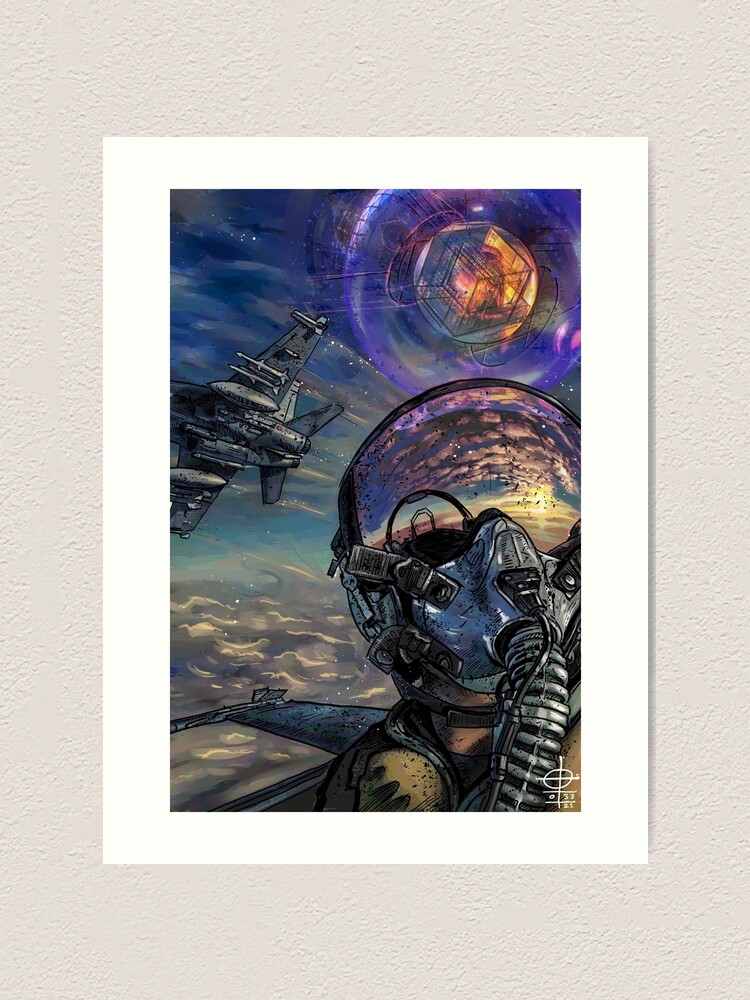 "F-18 Super Hornet & Cube Within a Sphere UFO / UAP" Art Print for Sale ...