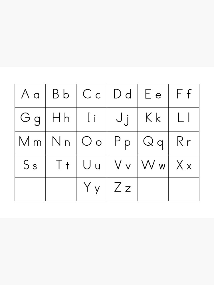 "ABC print Uppercase and lowercase alphabet writing chart" Poster for ...