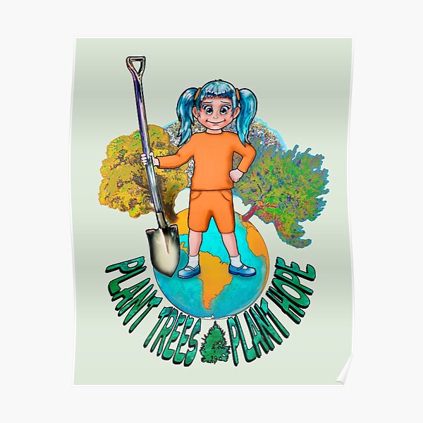 "Plant trees Plant hope" Poster for Sale by saf-saf | Redbubble