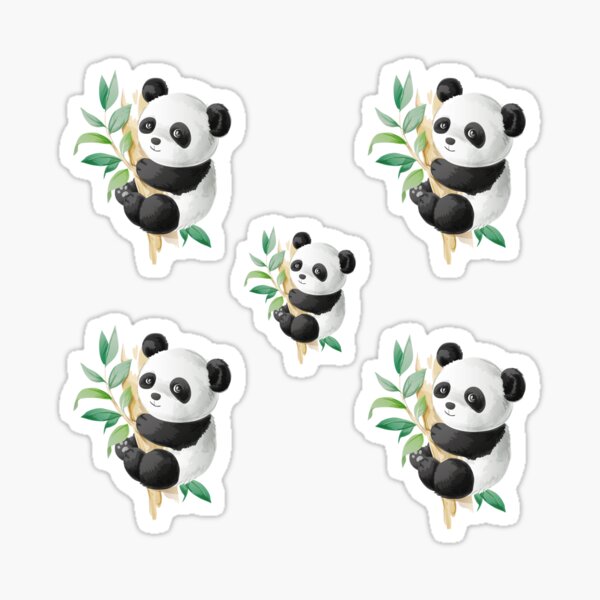 "Cute Panda" Sticker for Sale by Caroodoo | Redbubble