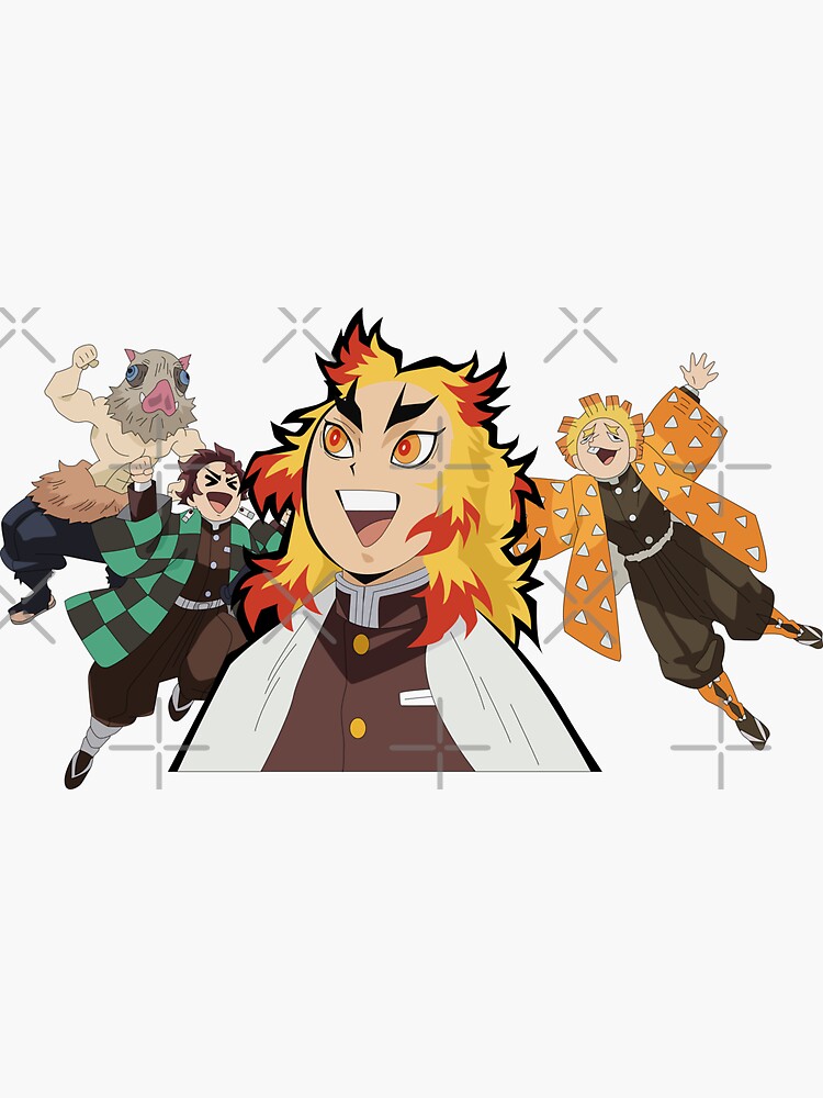Pegatina «Rengoku Aniki Demon Slayer» de Migi-Desu | Redbubble