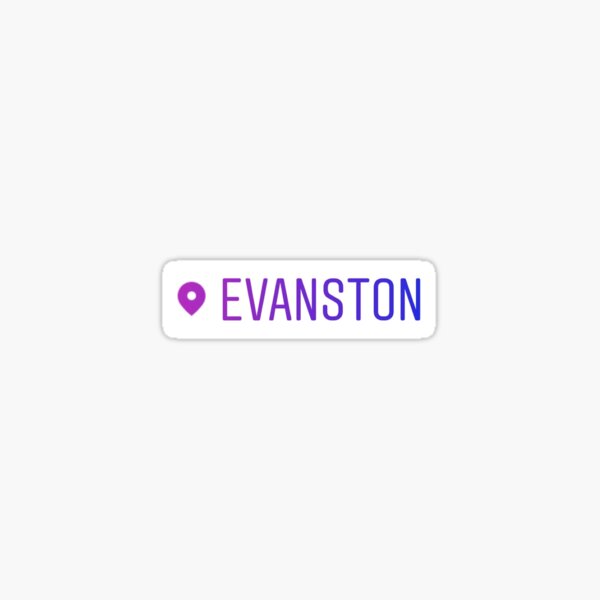 "Evanston" Sticker for Sale by shwimshady | Redbubble