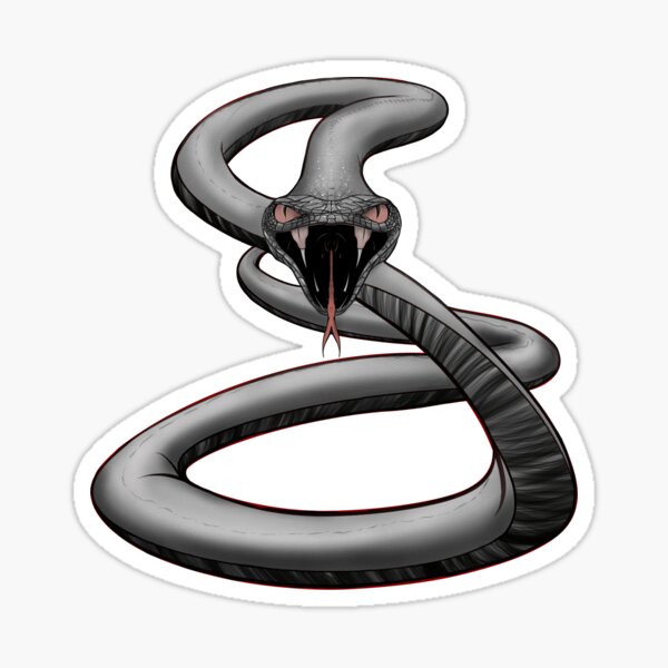 "Black Mamba Reloaded" Sticker for Sale by SantiRomanArt | Redbubble