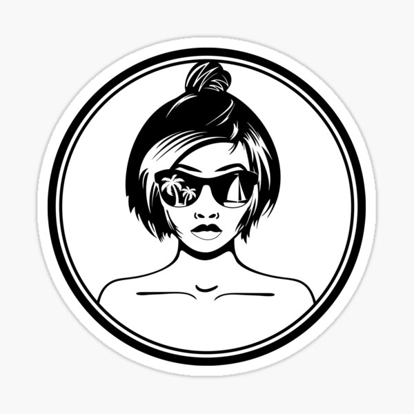 "Girl with sunglasses" Sticker for Sale by NicoSvgShop | Redbubble
