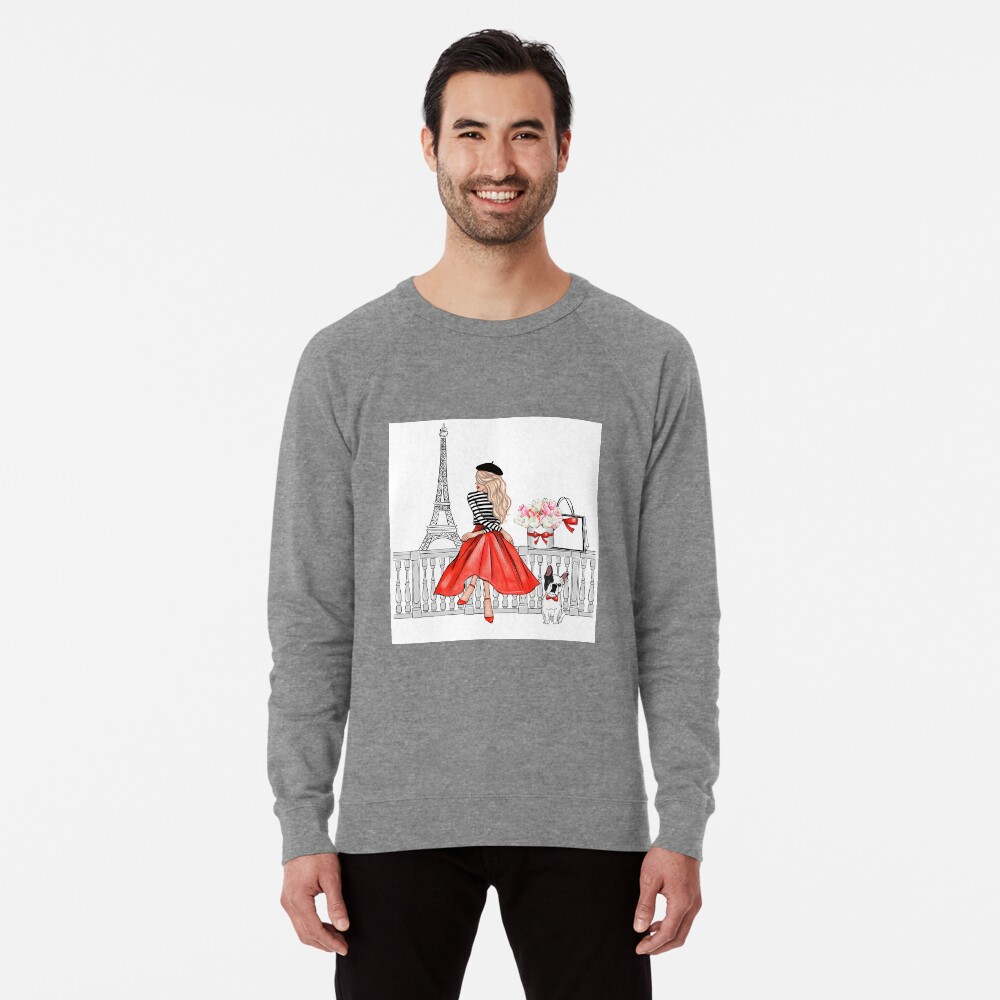 "Blonde Girl in Paris red dress" Sticker for Sale by Lalanacliparts | Redbubble