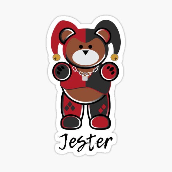 "Jester Bear" Sticker for Sale by Brokens-Bears | Redbubble
