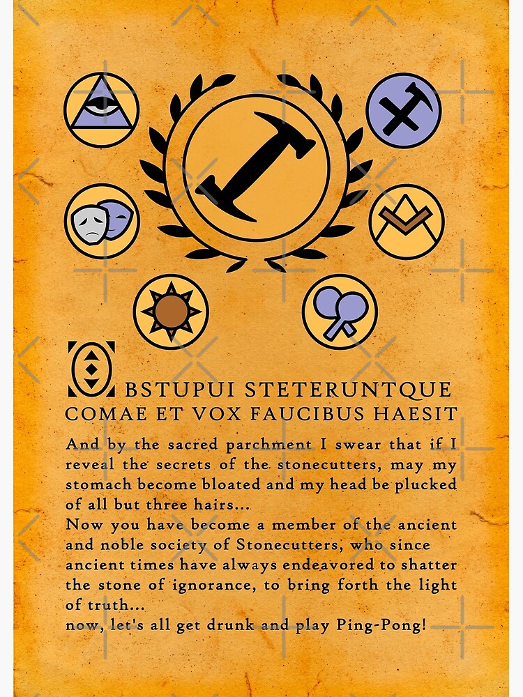"Stonecutters Sacred Parchment" Poster for Sale by takoCL | Redbubble