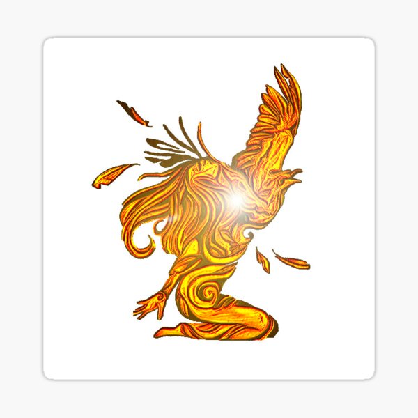 "Phoenix Rising" Sticker for Sale by Ducky988 | Redbubble