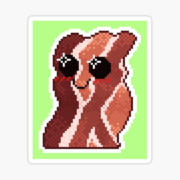 "Cute Pixel Bacon " Sticker for Sale by lilpixiez | Redbubble