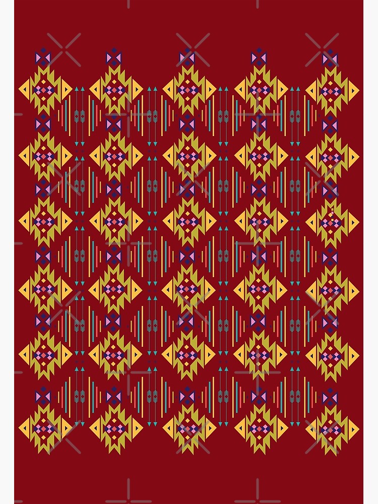 "Colorful Tribal Nubian Style Seamless Pattern" Poster by Nobiya ...