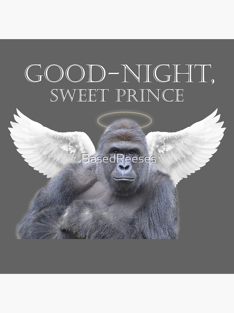 "Good-Night, Sweet Harambe" Framed Art Print for Sale by BasedReeses ...