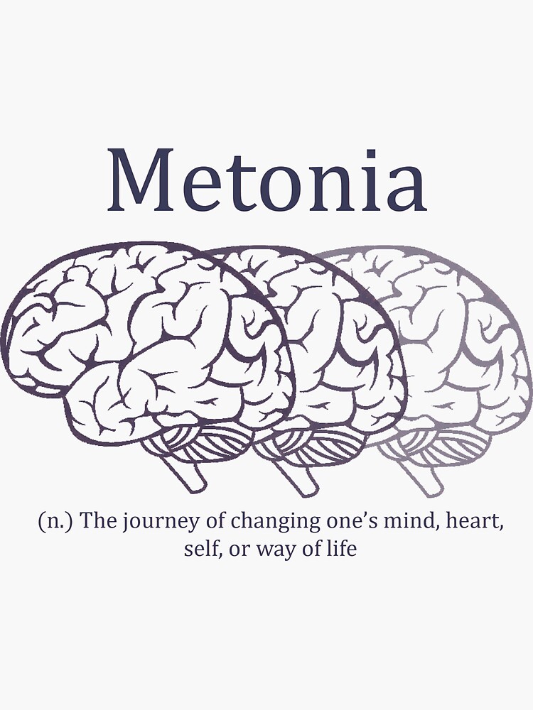 "metonia" Sticker for Sale by brookenich05 | Redbubble