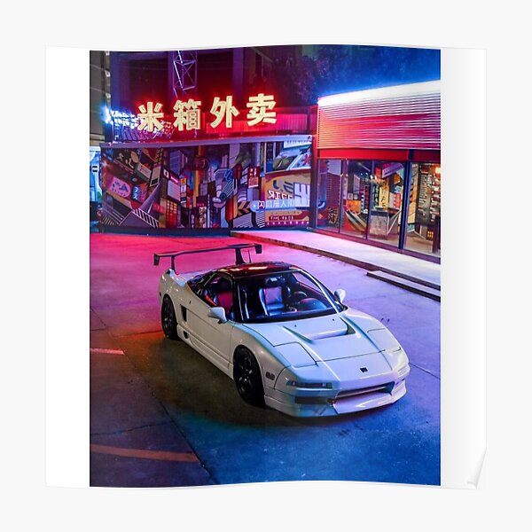 "Purple Neon JDM" Poster for Sale by jxnesy | Redbubble