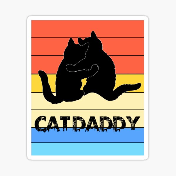 "Cat daddy" Sticker by AboodWow | Redbubble