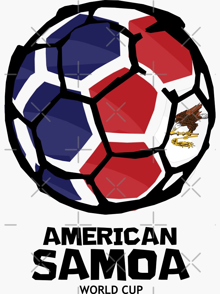"American Samoa Football Country Flag" Sticker for Sale by KewaleeTee ...