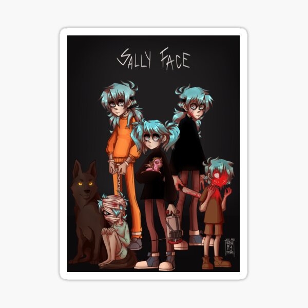 "Sally Face (Sal Fisher)" Sticker for Sale by XXLaceXX | Redbubble