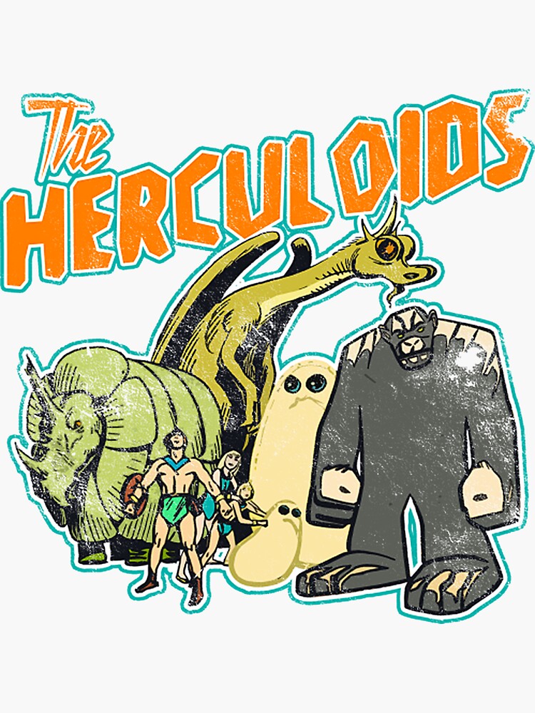 "The Herculoids, distressed" Sticker for Sale by goladesign | Redbubble