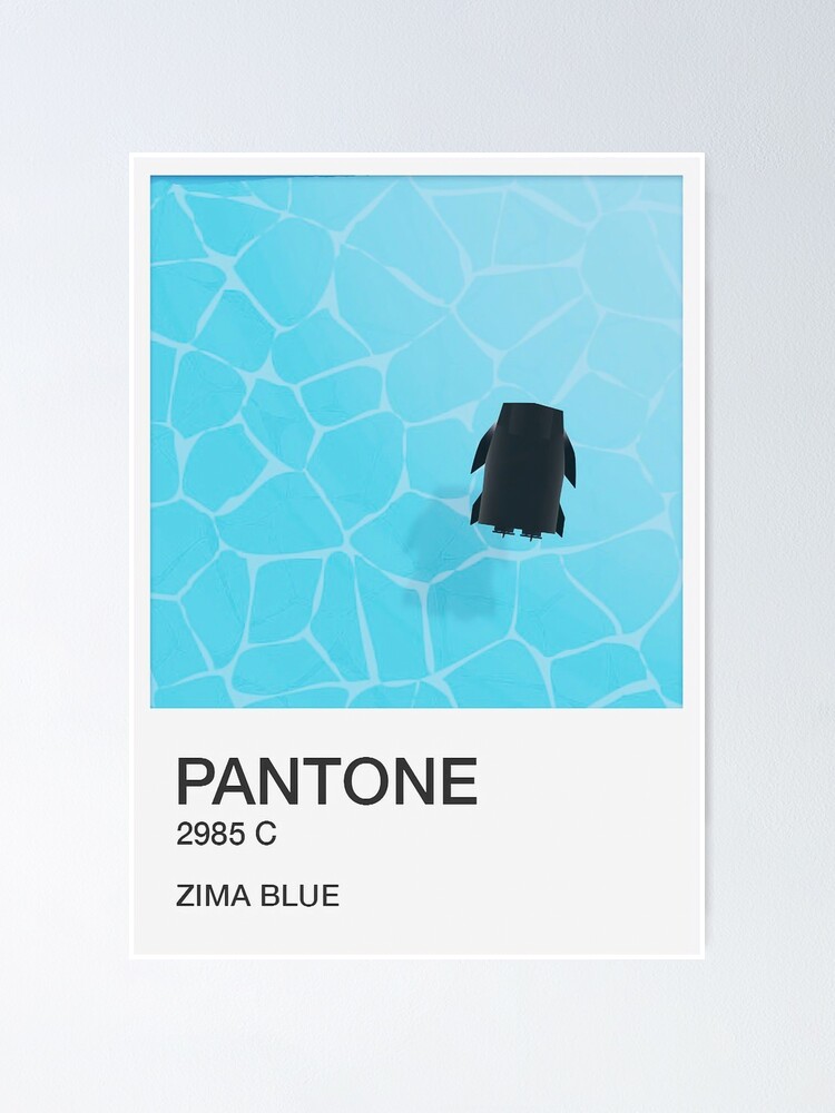 "Pantone - Zima Blue" Poster for Sale by FemmeNouvelle | Redbubble