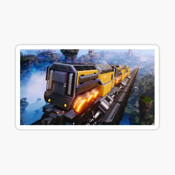 "Satisfactory Game Train Poster" Sticker by CornerDoorStore | Redbubble