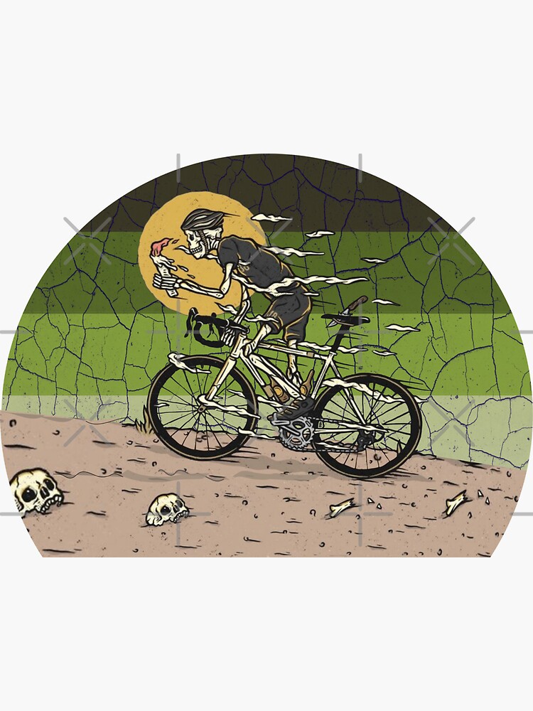 "Zombie Bicycle-Aesthetic Apocalypse Survival Essentials-5" Sticker by ...
