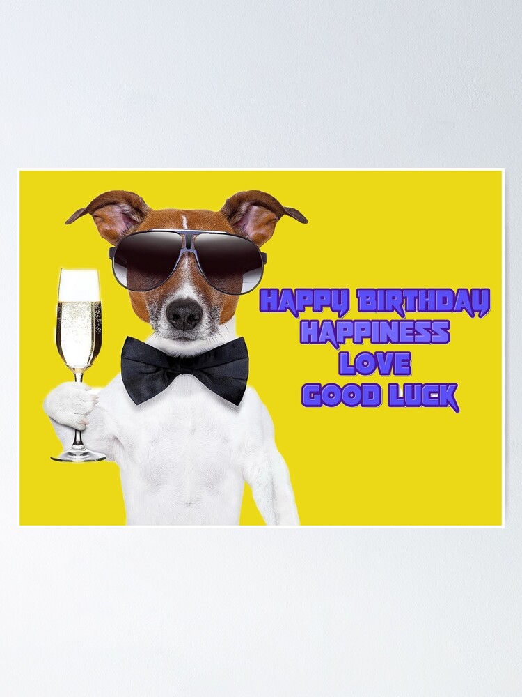 "Jack Russell Terrier wishes you a happy birthday." Poster by ...