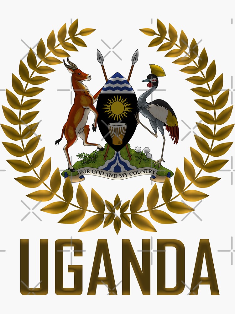 "Uganda Golden Coat Of Arms " Sticker for Sale by T-warrior | Redbubble