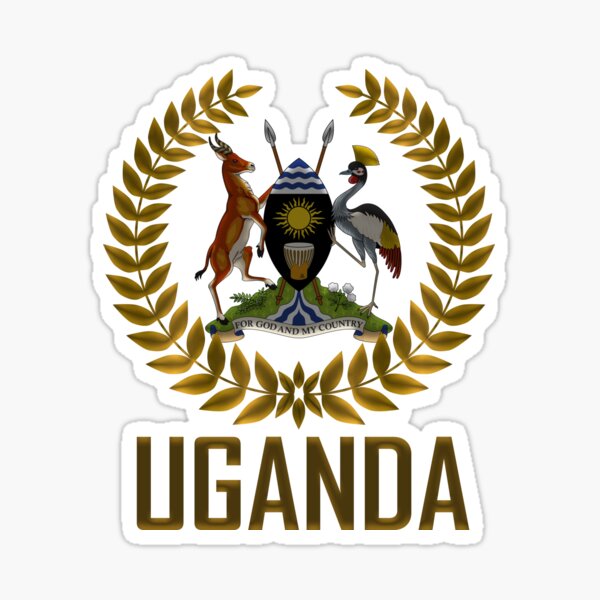 "Uganda Golden Coat Of Arms " Sticker for Sale by T-warrior | Redbubble